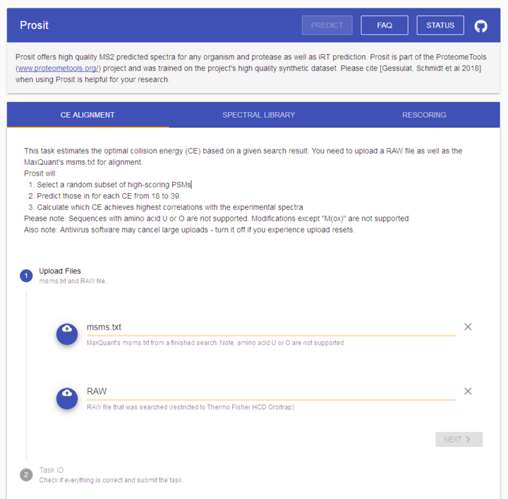 Prosit: ProteomeTools